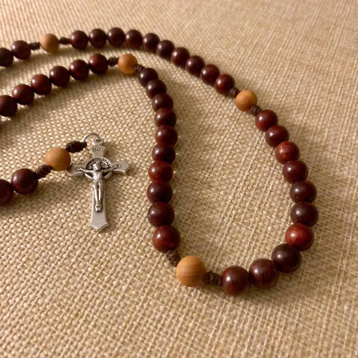 Marian Cherry Wood Rosary – Journey Deeper